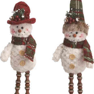 Snowman Star Christmas Ornaments - Set of 3 - Happy Holidayware